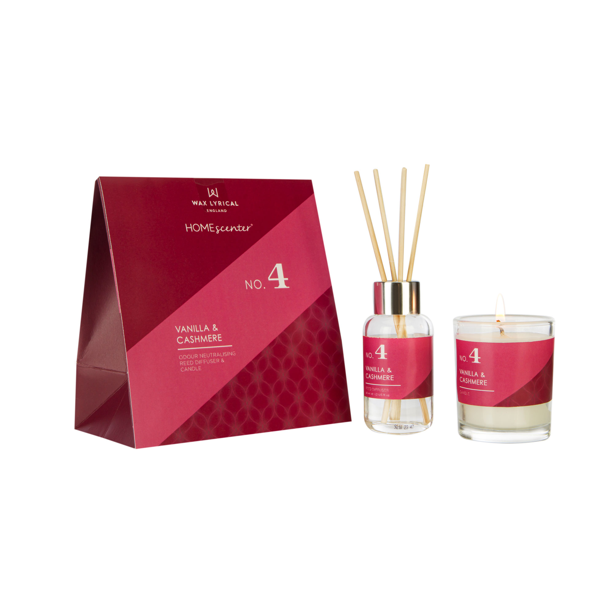Wax Lyrical Homescenter Vanilla and Cashmere Reed Diffuser and Candle ...