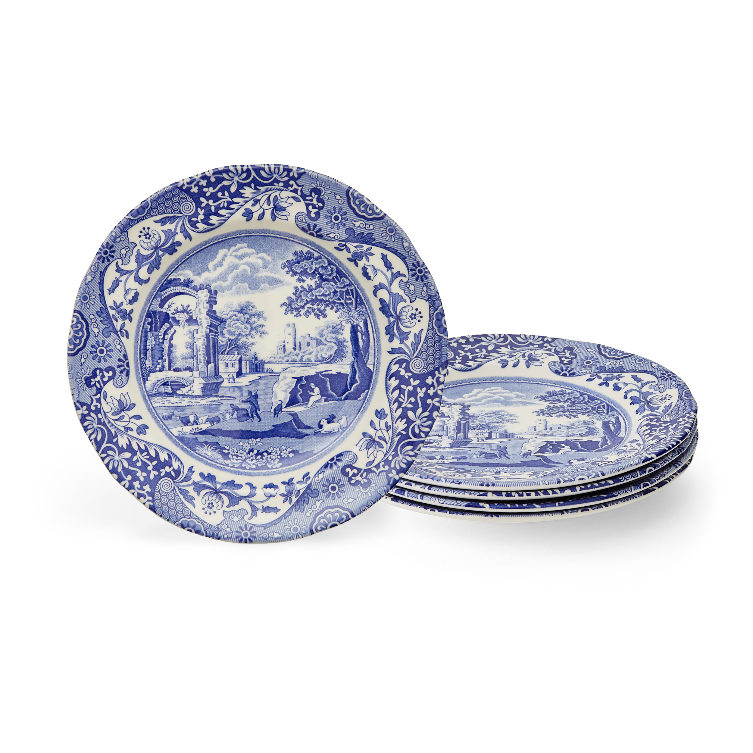 Blue Italian Set of 4 Salad Plates | Spode