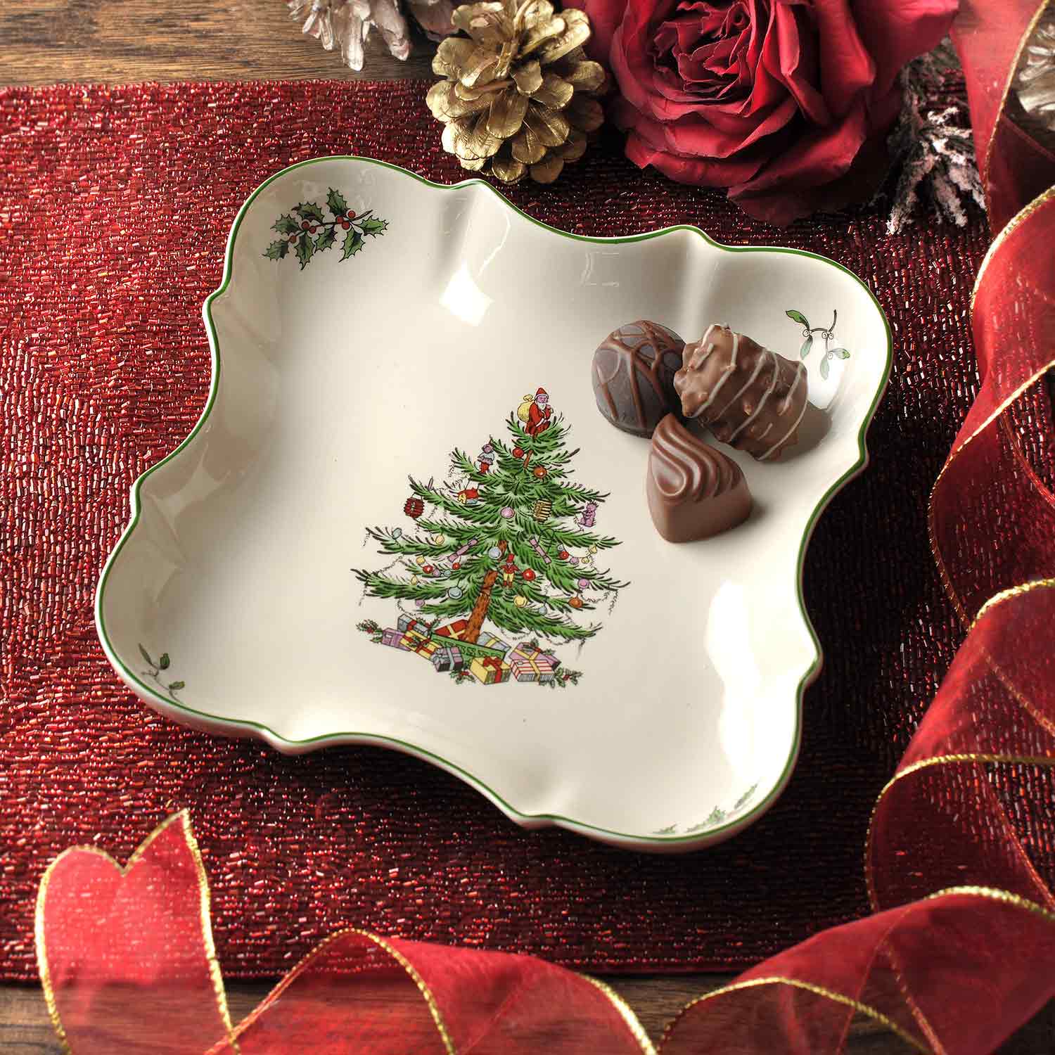 Christmas Tree Devonia Serving Tray