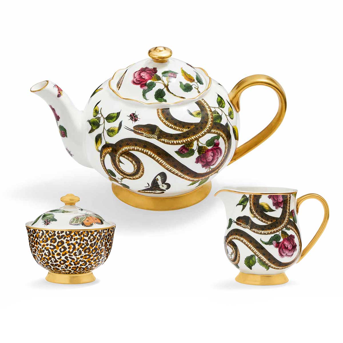 Creatures of Curiosity Teapot, Cream and Sugar Set