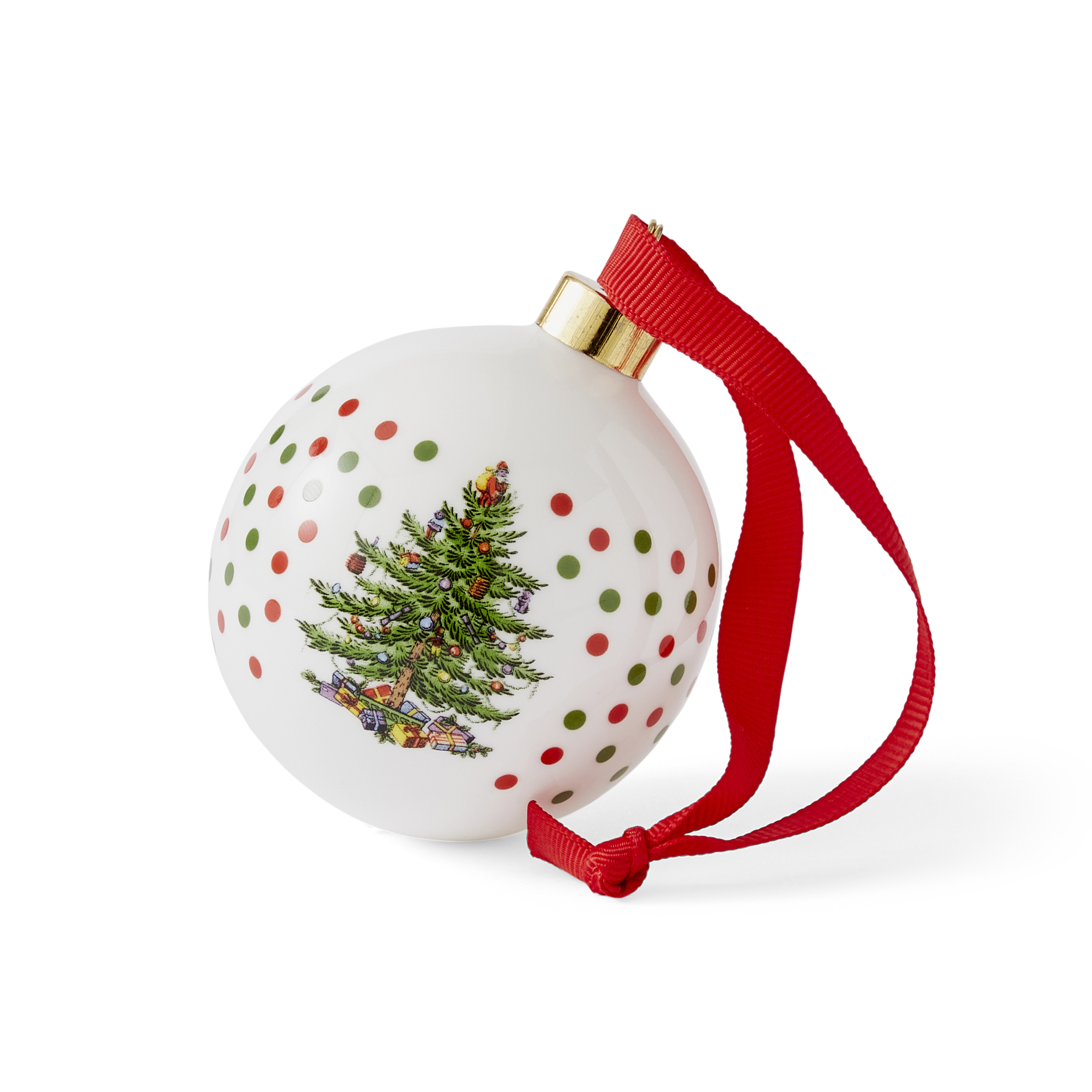Christmas Tree Polka Dot Bauble| Spode