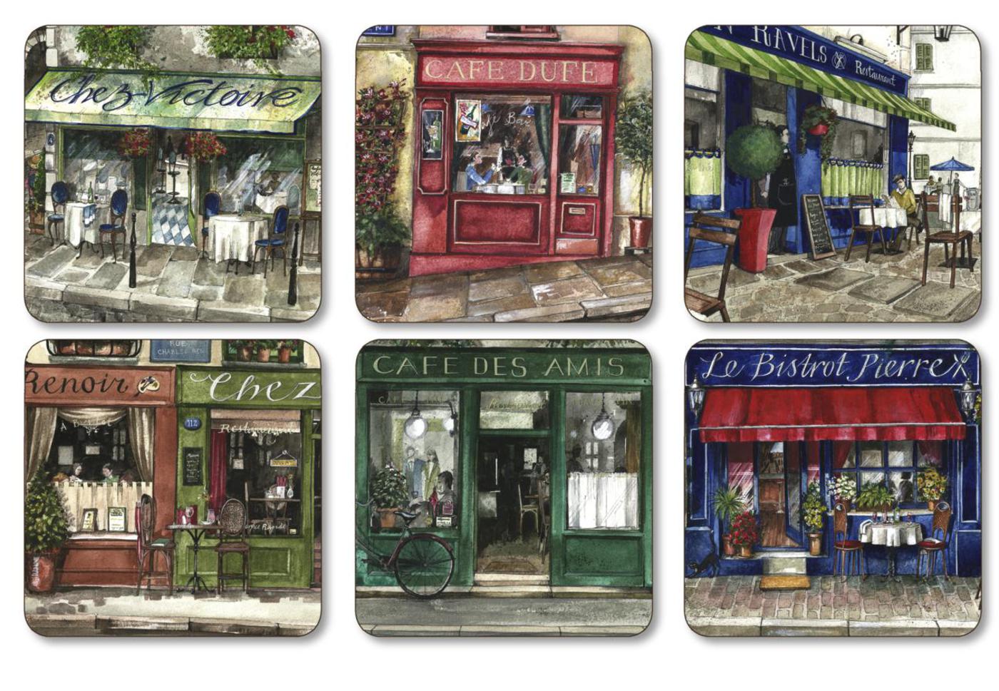 Cafe de Paris Coasters Set of 6