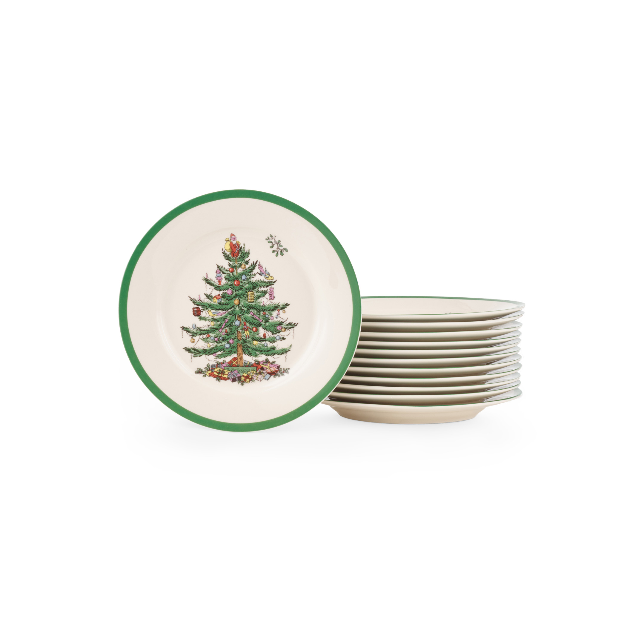 Spode Christmas Tree - Christmas Salad Plate Set of 12