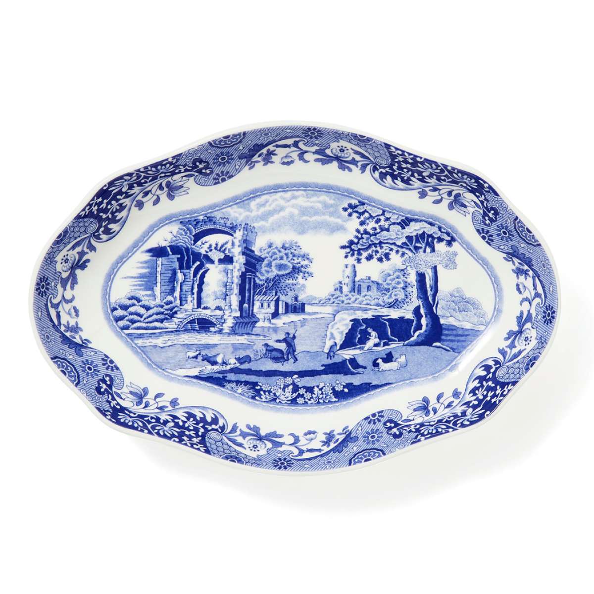 Blue Spode Italian Pickle Dish