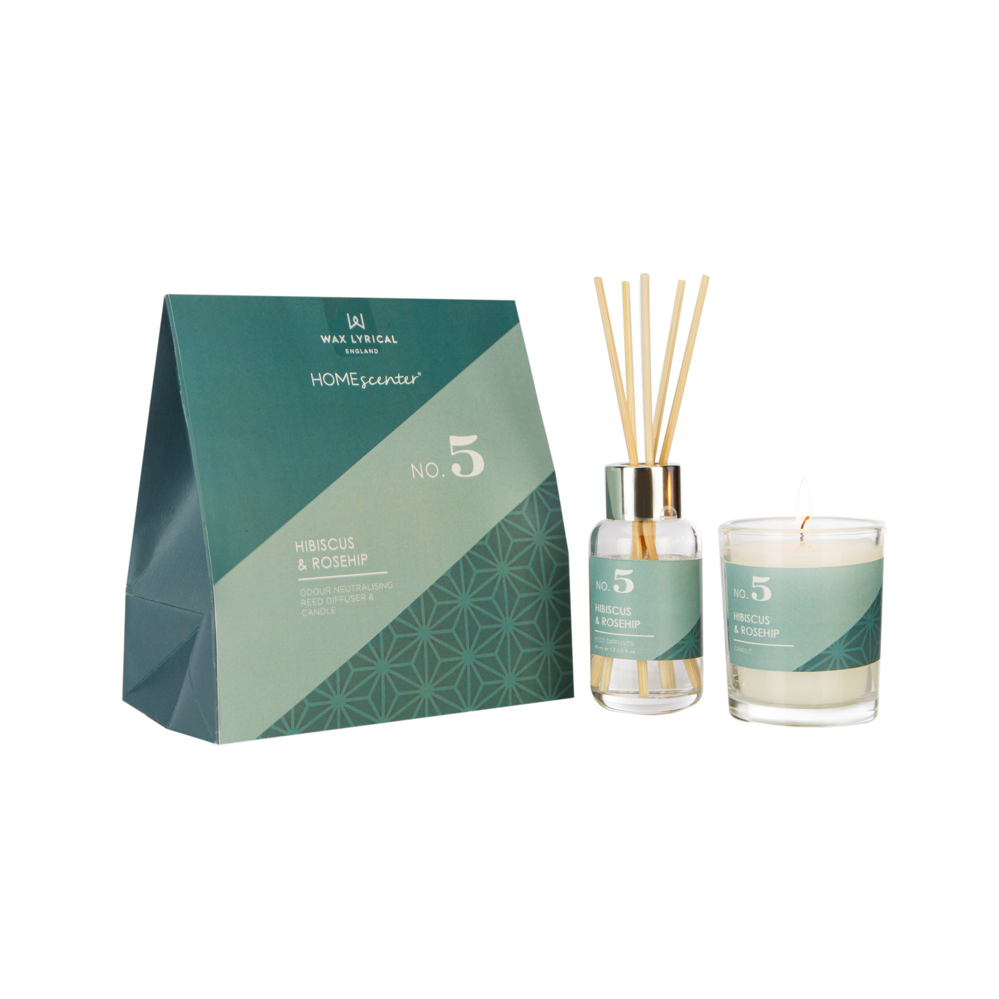 Wax Lyrical Homescenter Hibiscus and Rosehip Reed Diffuser and Candle ...